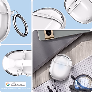 Spigen Ultra Hybrid Designed for Pixel 7a Case and Pixel Buds Pro Case (2022) Bundle