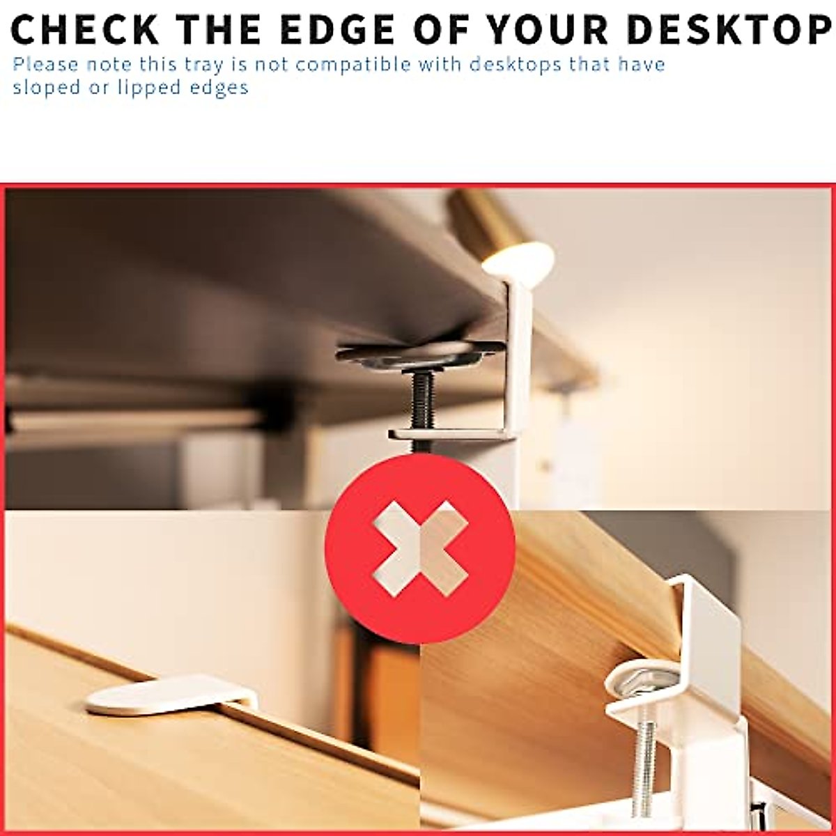 VIVO Large Height Adjustable Under Desk Keyboard Tray, C-clamp Mount System, 27 (33 Including Clamps) x 11 inch Slide-Out Platform Computer Drawer for Typing, White, MOUNT-KB05HW
