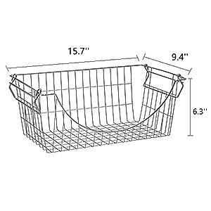 SANNO Over The Sink Dish Drainer Dish Drying Rack+Stackable Storage Baskets Cubby Bins for Kitchen