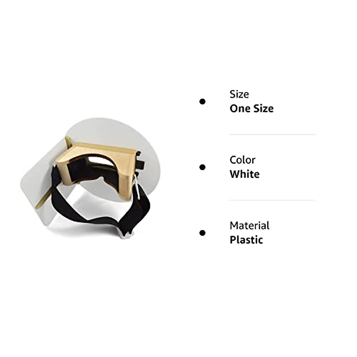 Wendy's Pancake Welding Hood Helmet w/Strap - Right Handed - White