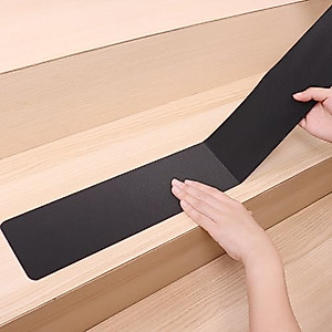 Carpet Stair Tread Rug Non Skid Tape for Stair, black diamond Grip tape for Wooden Step, Safety Non Skid Roll for Stair Step Runner Anti Slip Traction Tread Staircase Grip Adhesive tape Strip