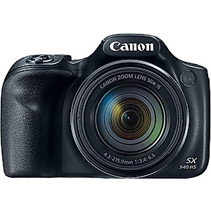Canon PowerShot SX540 HS Digital Camera with 32GB Memory Card, Camera Case, Extra Battery and Charger, and Deluxe Accessory Bundle (5 Items) (Renewed)