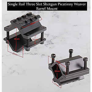 Gotical Single Rail 3 Slot Barrel Mount Weave Picatinny Weaver Barrel Mount