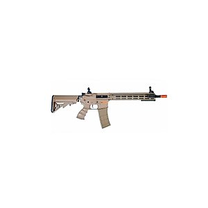 Tippmann Recon AEG Carbine 14.5 in. Barrel M-Lok Shroud Tan Airsoft Gun (94221)