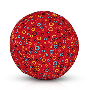 BUBABLOON Sensory Soft Cotton Balloon Cover (Circles Red) …