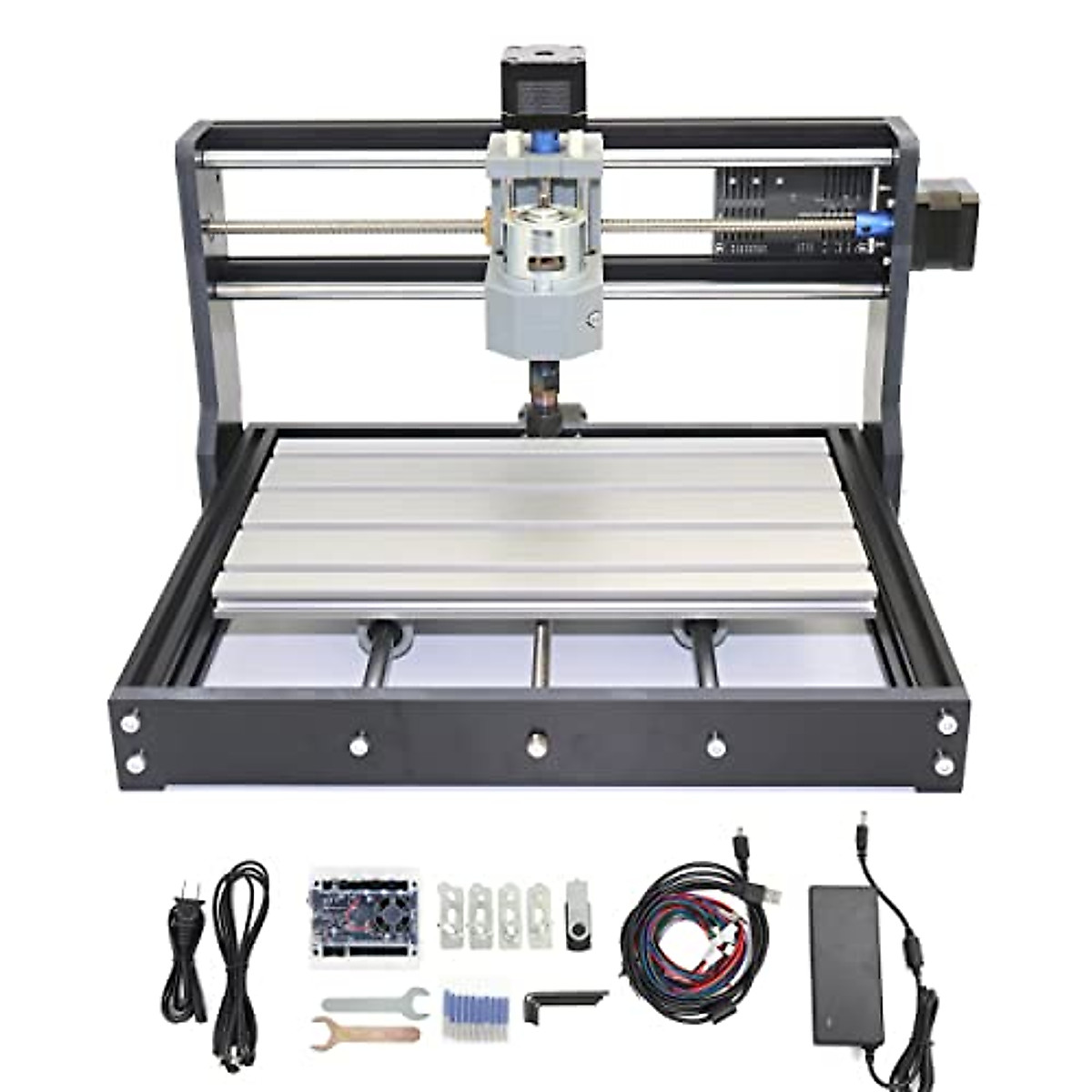 RATTMMOTOR 3018 PRO CNC Wood Router Machine 3 Axis GRBL Control USB Port DIY Mini Small CNC Router Machine Kit Plastic Acrylic PVC PCB Wood Engraver Milling Carving Machine Working Area 30x18x4.5cm