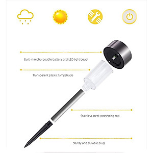 Evgoisle 12 Packs Solar Pathway Lights Outdoor Solar Garden Lights LED White Light for Patio, Yard, Driveway