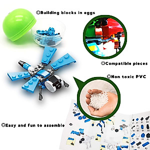 WODMAZ 12Pcs Pre Filled Animals Building Blocks for Kids, Mini Building Blocks Toys for Birthday Gifts, Classroom Prize Toys, Party Favor for Kids, Easter Basket Stuffers