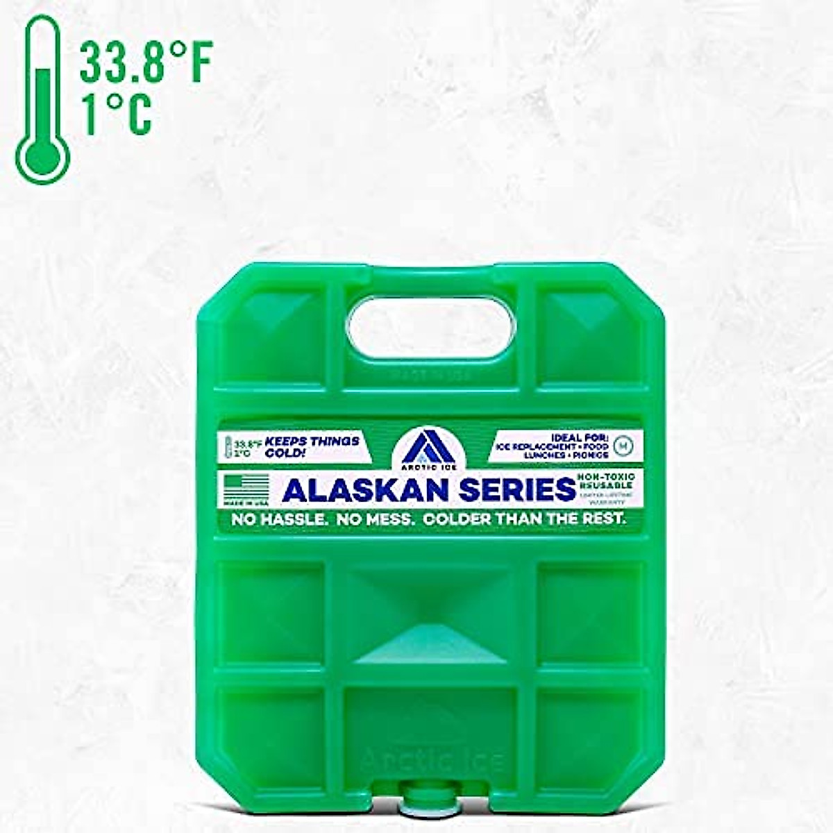 Artic Ice Alaskan Series, Long Lasting Reusable Ice Pack, XX-Large, 10 lbs, Green