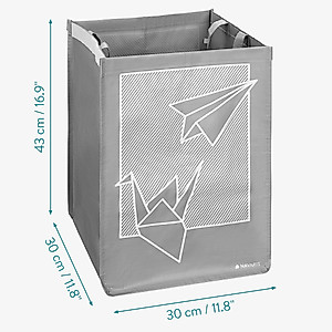 Navaris Recycle Bag Set (3 Pieces) - Reusable Recycling Bags to Separate Paper, Plastic, Glass - Recycling Bins Sorter Bin Organizer Kitchen - Gray
