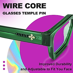 VISOONE Blue Light Blocking Glasses with TR90 Rectangle Frame and Chic Preppy Look for Women Men RIVER