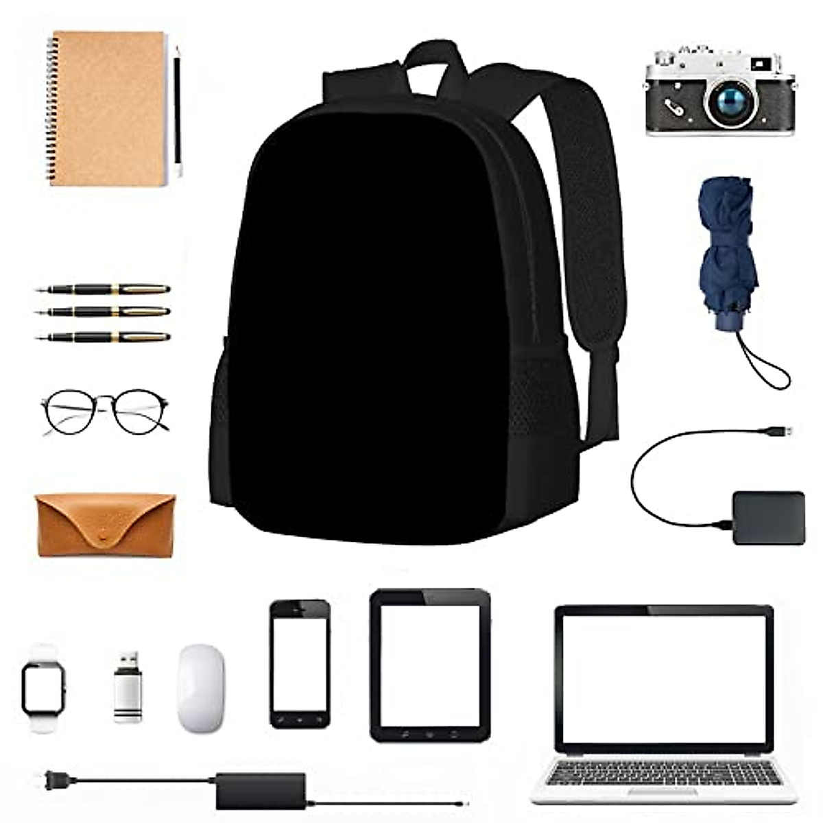 Unisex Backpack Anime Bag Cartoon Laptop Backpack Pencil Case 16.5 Inch 3D Printed Daypacks -4