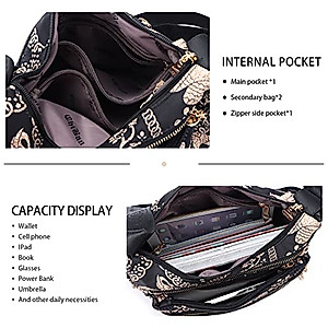 LUPBOK Women Elephant Hobo Shoulder Bag Multi Pocket Casual Crossbody Bag Lightweight Cross-Body Handbags Side Bag