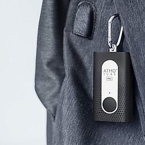 Atmotube Battery Powered Pro Portable Outdoor and Indoor Professional Air Quality Monitor [PM, VOCs, Temperature, Humidity and Barometric Pressure Tester], Pollution Meter