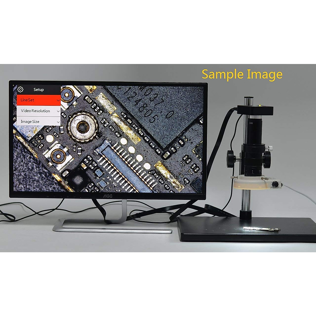 HAYEAR 34MP 1080P 60FPS 2K Full HD HDMI USB C-Mount Electronic Industry Microscope Camera for PCB Repair Soldering Remote Controller
