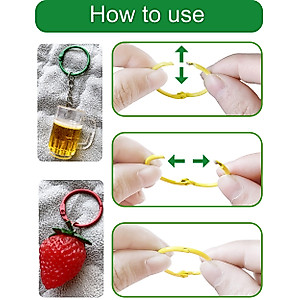 Keychains or Key Rings, Loose Leaf Binder Rings for Key Chains, Card Rings, Clip Rings for Book Rings, School, Home or Office (50Pcs 1 inch)