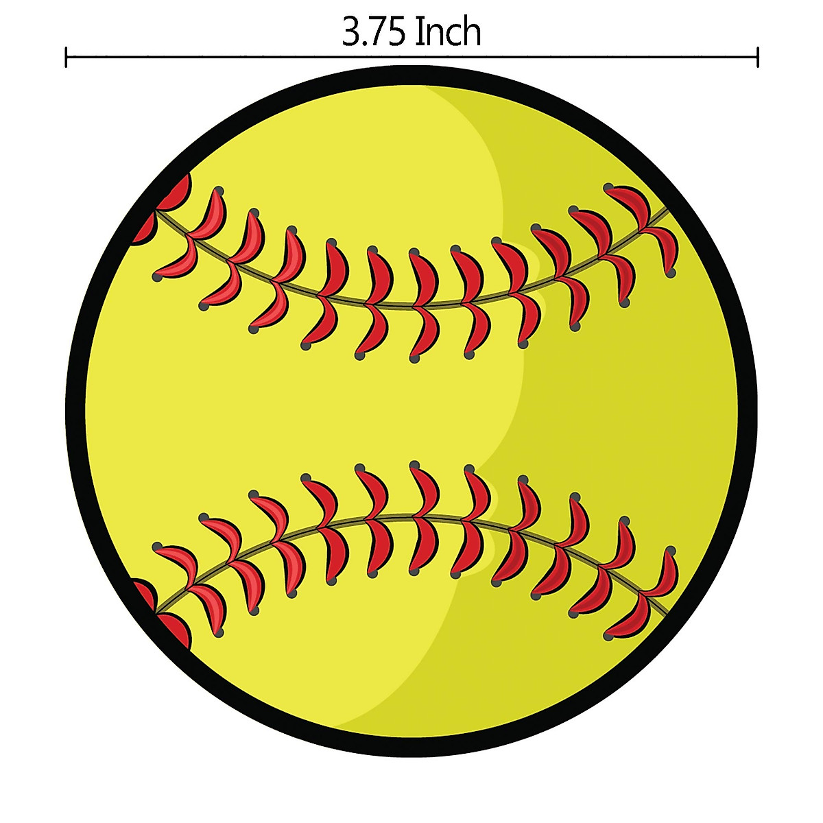 Car Magnet Sports Athlete Softball Magnetic Decal for School Locker or Refrigerator, 3 3/4 Inch, Set of 5