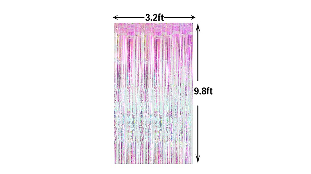 Iridescent Metallic Tinsel Fringe Curtains - Perfect Event Decor