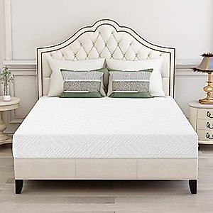 Airdown Queen Mattress, 8 Inch Memory Foam Mattress in a Box, Queen Size Mattress Green Tea Gel Foam Infused for Cool Sleep, Medium Firm Mattress Queen for Pressure Relief, CertiPUR-US Certified