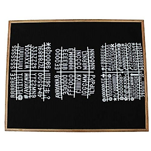 Executive Office Solutions Extra Large Changeable Letter Board - Black Felt With Solid Oak Frame, Wall Mount, Canvas Bag, Letter Clippers, Letter Box and 450 Characters 24 x 30 Black (LB5)