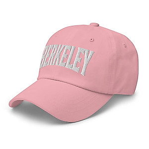 Merch Town Berkeley California CA Embroidered Dad Hat Pink
