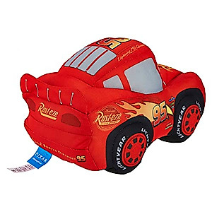 Disney and Pixar Cars 10-inch Lightning McQueen Talking Plush Toy Car with 10 Sounds