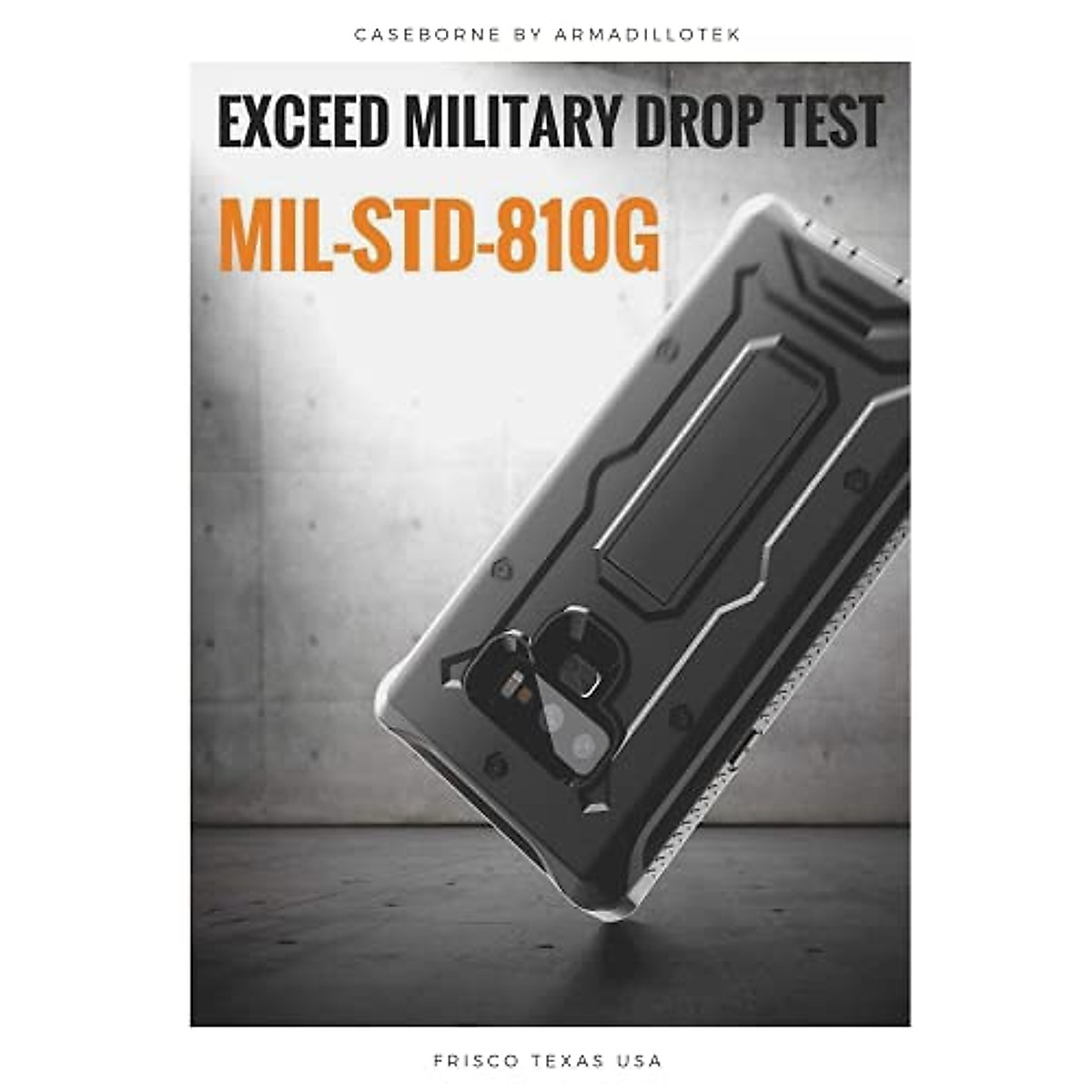 ArmadilloTek Vanguard Designed for Samsung Galaxy Note 9 Case (2018 Release) Military Grade Full-Body Rugged with Built-in Screen Protector & Kickstand (Black)