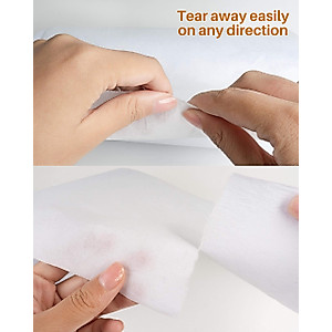 Embroidery Stabilizers, 12 in X 50 Yard Tear Away Stabilizers for Embroidery Machine, 1.8 OZ Embroidery Fabric by DF DUALFERV