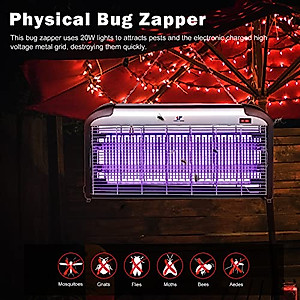 SUPERDRIVE Electric Bug Zapper，Effective 4200V 30W Electronic Indoor Mosquito Zapper Fly Trap Wasp Killer for Mosquito,Fly,Moth,Wasp Insect Killer for Bedroom, Kitchen, Restaurant Indoor Patio Garden