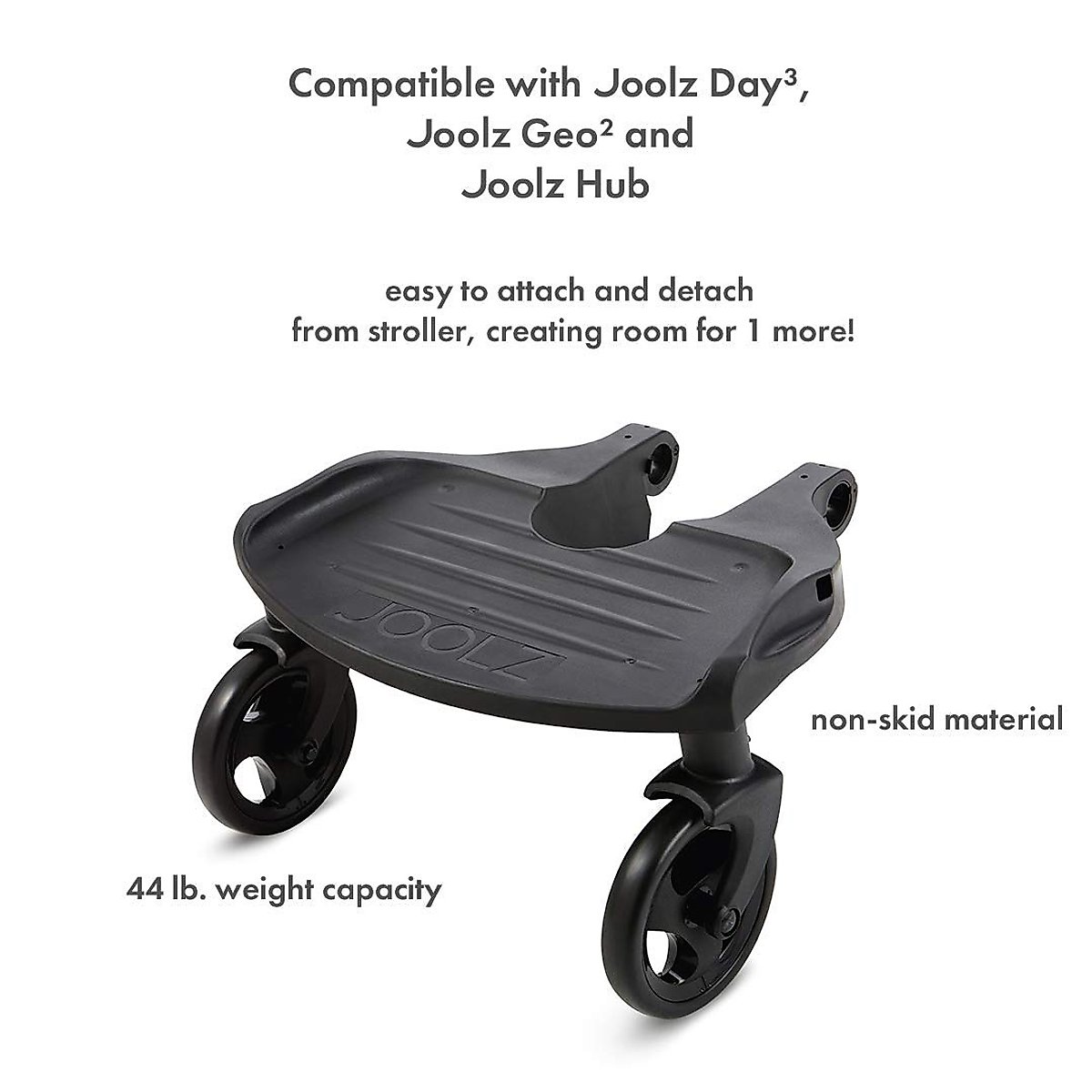 Joolz Footboard - Accessory for Stroller - Stroll with Two Children - Easy to Store - Spacious & Stable - Foldable & Practical - Smart Design - Black
