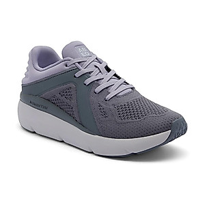 ABEO MXV Shift Women’s Metatarsal Footbed Walking Shoes | Ideal for Metatarsalgia | Ball of Foot Pain Relief | Removable Orthotic Metatarsal Pad Grey Lilac Knit 7.5 Medium