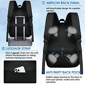 Lubardy Camera Bag Professional DSLR SLR Mirrorless Camera Backpack 15.6 Inch Waterproof Laptop Backpack Anti-Theft Camera Case with Rain Cover Large Capacity Photography Backpack for Men Women, Black