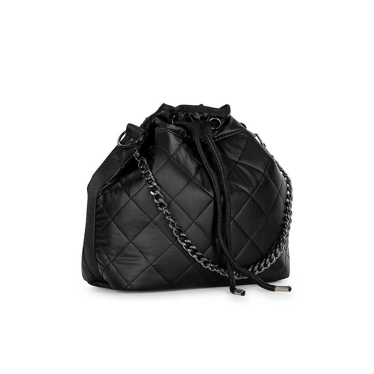 Haute Shore - Lindsey Carbon Puffer Bucket Bag, Beige Camo W/Orange & Peach Stripe