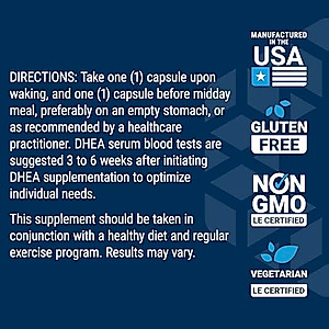 Life Extension DHEA Complete with 7-Keto - Maximize Support of Healthy Body Weight, Mood, Lean Muscle Mass, Libido & More - Non-GMO, Gluten-Free, Vegetarian - 60 Capsules