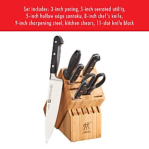 Zwilling J.A. Henckels Professional S Knife Block Set, 7 Piece, Black
