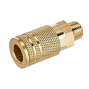 Amazon Basics Quick Connect Brass Air Coupler and Plug Kit - 1/4-Inch NPT Fittings - 14-Piece