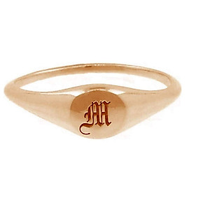 SHAREMORE Customized Signet Ring Engravable Sterling Silver Rings Personalized Monogram Jewelry for Girls Men Women Customize Initial Letter Custom 3 Letters