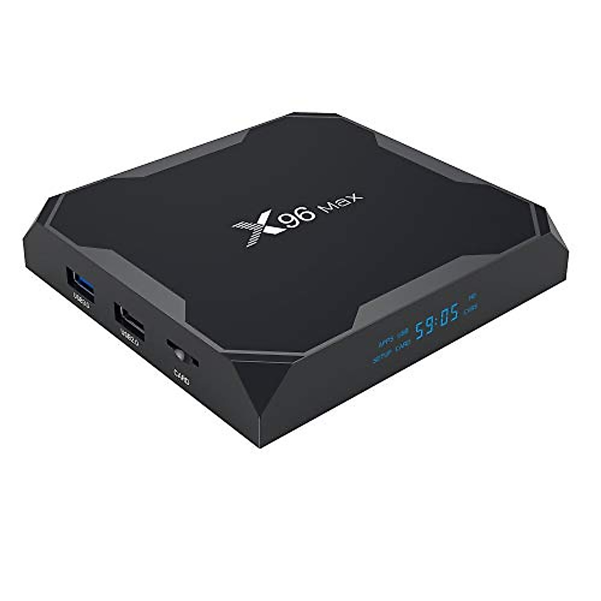 Android TV Box 9.0 X96 Max+ Smart TV Box Amlogic S905X2 Quad Core 4GB 64GB Support USB 2.4G WiFi BT 1000M 4K Media Player Set top Box Android Mini PC with Wireless Keyboard Remote(Backlit) TTV Box