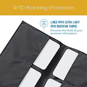 Allett Original Wallet, Onyx Black | Leather, Slim, Minimalist | RFID Blocking, Ultra Thin Bifold, Front Pocket | Holds 4-24+ Cards, Bills, Receipts | Wallets for Men & Women | Made in the USA