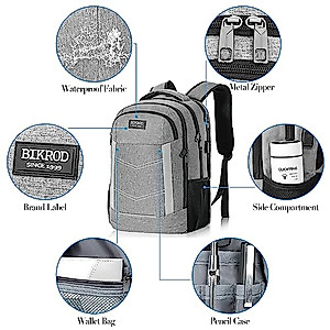 Travel Laptop Backpack for Men, School Backpack for Teen Boys, Durable Water Resistant 17.3 Inch Laptops Backpacks with USB Charging Port, Business Anti Theft College Computer Bag Gift Adult Hiking