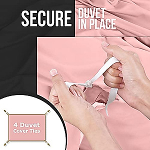 Utopia Bedding Duvet Cover Twin Size Set - 1 Duvet Cover with 1 Pillow Sham - 2 Pieces Comforter Cover with Zipper Closure - Ultra Soft Brushed Microfiber, 68 X 90 Inches (Twin/Twin XL, Pink)