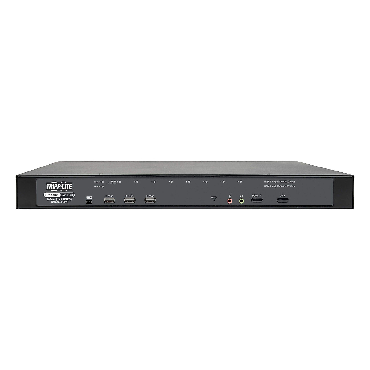 Cat5 KVM Switch Over IP 8-Port W/Virtual Media 2 Users 1URM TAA