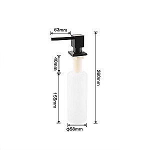 Kitchen Sink Soap Dispenser,Matte Black Oil Rubbed Bronze Built in Pump Kitchen Sink Dish Soap Dispense-c