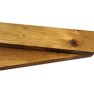 Modern Timber Craft Reclaimed Wood Wall Shelves | Rustic Wall Decor | Set of 2 (24" x 6") | Easy-to-Install Hardware Included (Oiled)