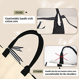 BeeGreen Thank You Gifts Cool Gifts for Women over 50 Moms Fun Gifts for Her Bride To Be Personalized large Canvas Tote Bag for Women Embroidery Monogrammed Gifts for Ladies Hostess R