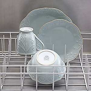 Lenox French Perle 4-Piece Place Setting, Ice Blue,12 oz
