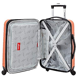 Wrangler Smart Luggage Set with Cup Holder and USB Port, Burnt Orange, 20inch,24inch,28inch