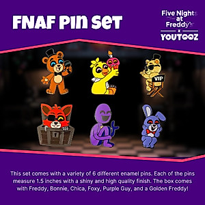 Youtooz Five Nights At Freddy's Pin Set, Collectors Box Includes 6 Pins By Youtooz FNAF Collection