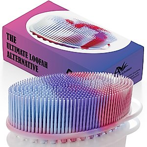 Avilana Silicone Body Scrubber – Dual-Sided Exfoliator for Men & Women, Gentle Loofah Alternative, Easy-to-Clean Silicone Shower Scrubber