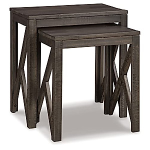 Signature Design by Ashley Emerdale Rustic Nesting Accent Table Set, Brown